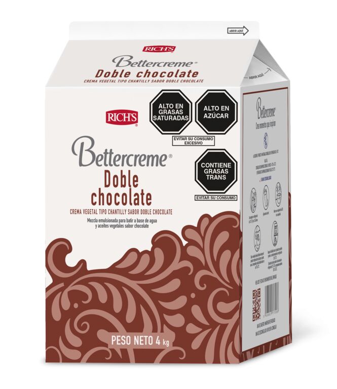 Bettercreme Doble Chocolate® Presentación 4 kg - Rich Products Corporation